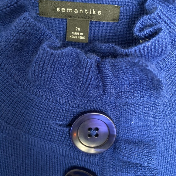 Semantiks | Sweaters | Elegant Deep Royal Blue Sweaterjacket With ...